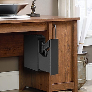 Biometric Slider Handgun Gun Safe for Nightstand, Desk, Bed Side,Truck - Auto Sliding Door Hand Gun Safe for Pistol -with Fingerprint, PIN Code, KEY Access