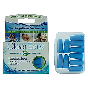 ClearEars Water Removing Earplugs 10 Count