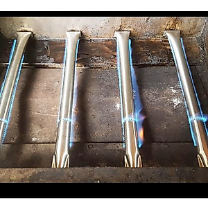 Htanch SN3041(4-Pack) SA0361 (4-Pack) 17 5/16" Heat Plate and Burners Relacement for Charmglow 720-0304 Nexgrill 720-0304 Permasteel PG-50400-S and Other Gas Grill Models