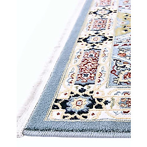 Unique Loom Narenj Collection Area Rug - Adams (10' Square, Blue/Burgundy)