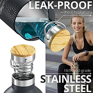 Stainless Steel Water Bottle with Straw, Infuser & 3 Lids: 18/32 OZ Leak-Proof Vacuum Insulated ACTIVE FLASK Drinking Bottles Hot Cold: Double Walled Outdoor Drink Thermo Mug Tea Coffee Sport Gym Bike