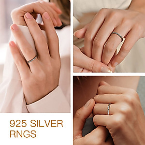 Suplight Womens Rings 925 Sterling Silver Celtic Knot Rings Wedding Band Ring Size 11