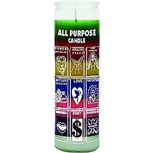 Indio 7 Day Glass Candle All Purpose 7 Colors