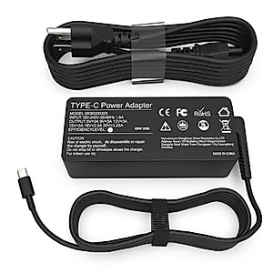 65W 45W USB C Laptop Charger for Lenovo Thinkpad Charger - Lenovo T480 T480s T490 T580 Charger T490s T580s T590 X1 T570 E480 E580 E485 E585 E490 E590 L480 L580 X280 X380 X390 X395 Power Cord Adapter