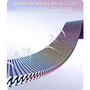 Zedoli No Gap Metal Bands Compatible with Samsung Galaxy Watch 6 band/Watch 5/Galaxy Watch 4 Band 40mm 44mm/Galaxy Watch 5 Pro Band 45mm/Watch 4 Classic Band/Watch 6 Classic Band 43mm 47mm Men Women