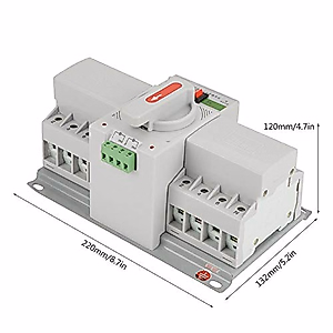 220V 63A Automatic Transfer Switch, Mini Intelligent Dual Electronic Power Circuit Breaker (4P)