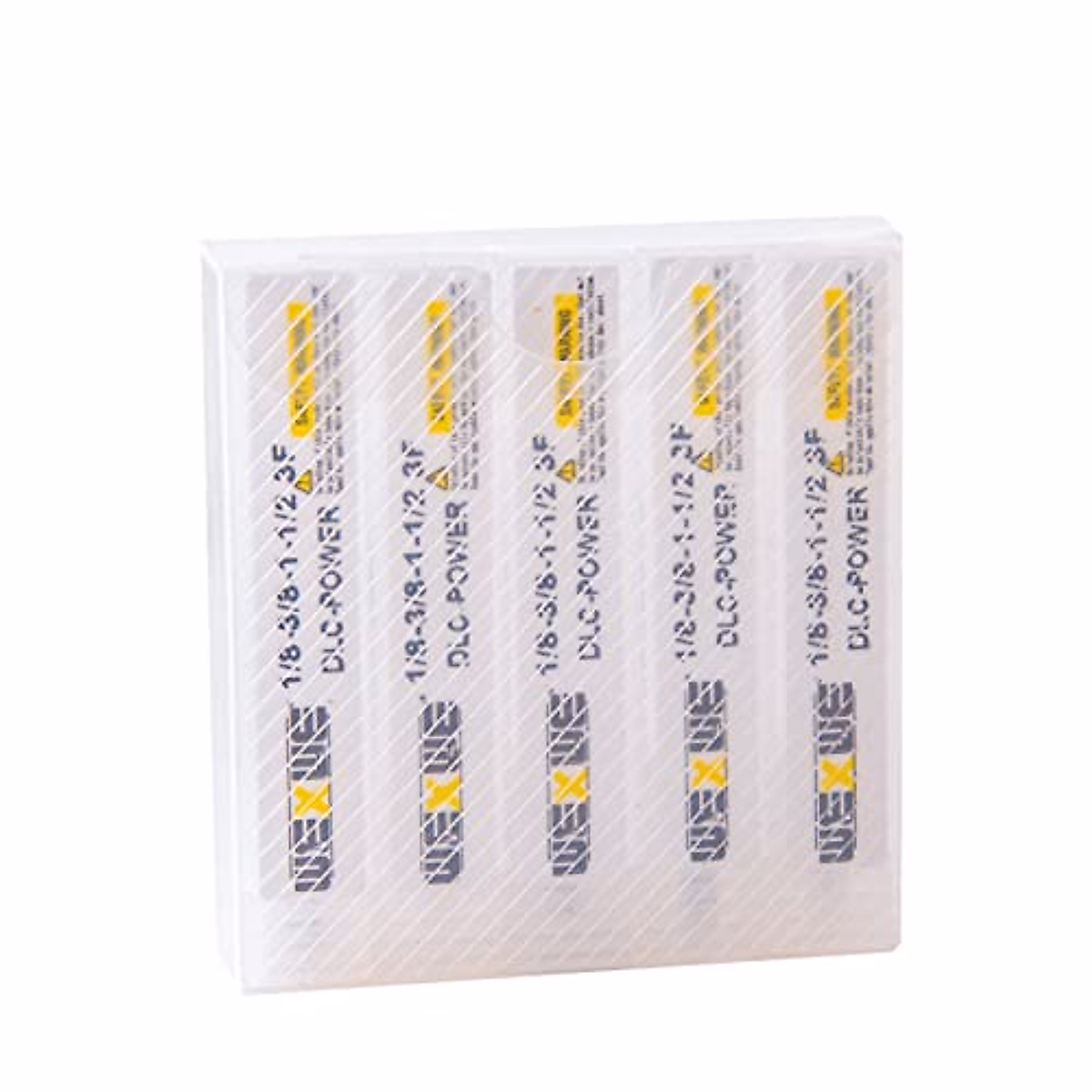 WEXWE Tools DLC Series Carbide Square End Mill, Diamond-Like Coating, End Mill for Aluminum, Copper, Magnesium Alloys, High Silicon Aluminum, Composite Materials,3 Flute,1/8 Shank(.125(1/8)", 5pcs)