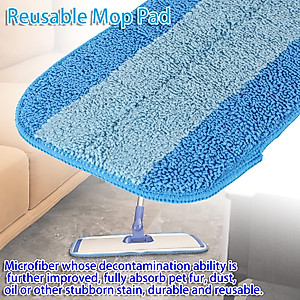 6 Pack Conliwell Microfiber Mop Pads Compatible with Conliwell Mop,17.7 x 5.1"Microfiber Replacement Mop Pads Heads for Cleaning Various Floors - Professional Home Mops Pad for Floor Cleaning