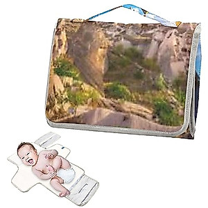 Hot Air Balloon Portable Diaper Changing Pad Waterproof Travel Baby Changing Pad Foldable Diaper Changing Mat for Newborn Girl Boy