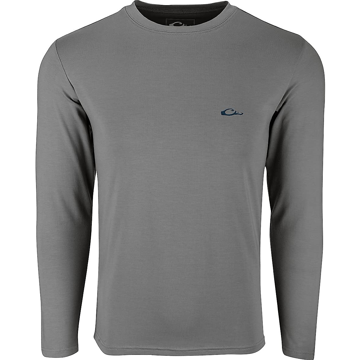 Bamboo L/S Crew Heather Grey Large