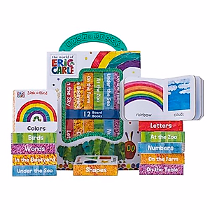 World of Eric Carle, My First Library 12 Board Book Set - First Words, Alphabet, Numbers, and More! Baby Books - PI Kids