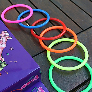 Bachelorette Party Supplies, Ring Toss Hoopla Games Set Poster and Confetti Funny Novelty Game for Hen Bridal Shower Girls Party (Rosered)