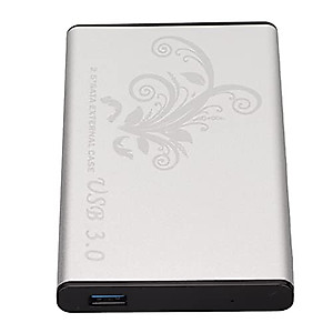 Hard Disk Case, 4TB 2.5in Hard Drive Enclosure LED Indicator USB3.0 Hot Swap for Laptop(Silver)