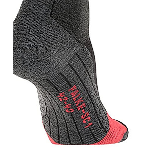 FALKE Men's SC1 Ski Socks, Merino Wool, Mid Calf, Ultra Light Cushion, Breathable Quick Dry, Winter Athletic Sock, Black (Black-Mix 3010), 12.5-13.5, 1 Pair