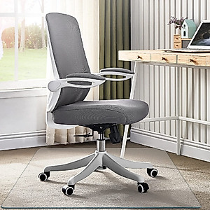 FARUIFETT Tempered Glass Chair Mat, 1/4" Thick 36" x 46" Office Chair Mat for Carpet Hardwood Floor, Heavy Duty Hard Chair Mat, Effortless Rolling, Easy Clean, Not Prone to Scratch