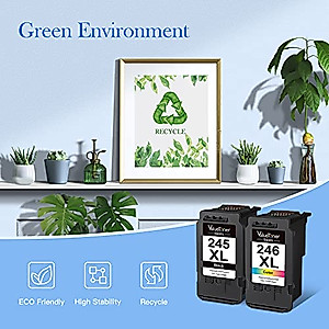 Valuetoner Supply 245XL 246XL Ink Cartridges Replacement for Canon Ink cartridges 245 and 246 PG-243 CL-244 Compatible with MX492 MX490 MG2420 MG2520 MG2522 MG2920 MG2922 MG3022 MG3029 (2-Pack)