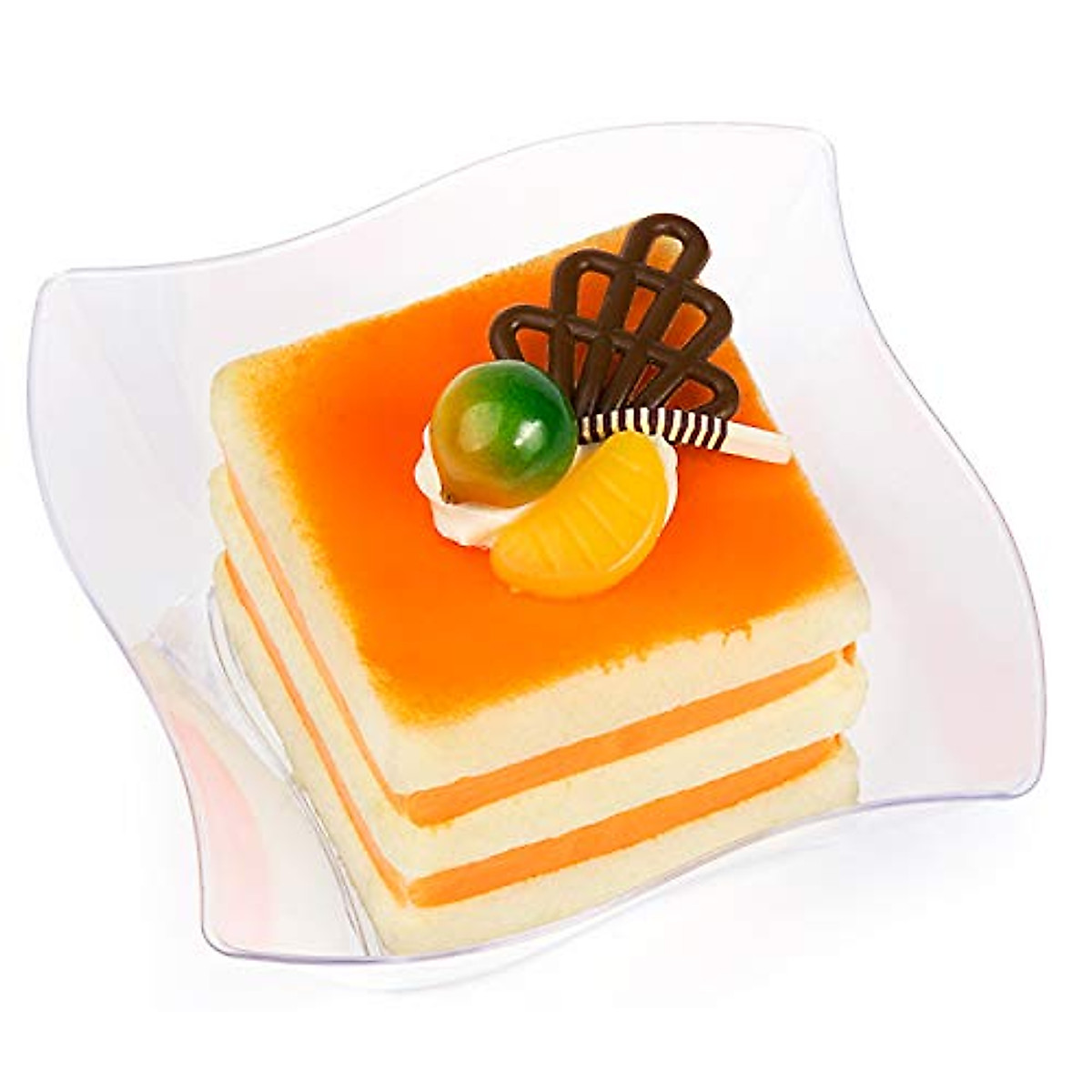 Lawei 100 pack 5 oz Mini Dessert Cups with Spoons - Mini Dessert Plates Disposable Bowls for Chocolate Desserts, Appetizers, Dessert Samplers, Dessert Shot Glasses & More