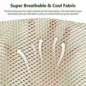 Outerman Camping Hammock,290 * 150cm(Max 550lb) Breathable Durable Portable Hammocks with Accessories, Perfect for Outdoor/Indoor Patio Backyard etc.