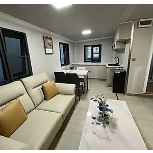 Portable Prefab House to Live in,40FT Foldable Tiny Container House with 3 Bedroom,1 Bathroom,1 Kitchen and Living Room,Prefabricated House for Adults Living,Expandable Mobile Home with Steel Frame