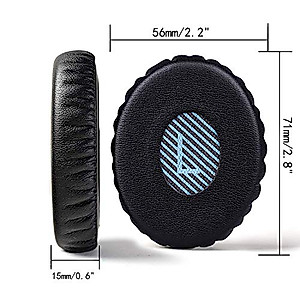 SOULWIT Ear Pads Cushions Replacement for Bose On-Ear 2 (OE2 & OE2i)/ SoundTrue On-Ear (OE)/ SoundLink On-Ear (OE) Headphones, Earpads with Softer Leather, Noise Isolation Foam