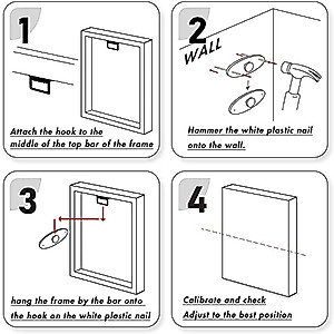 Windrain Home Decor Farmhouse,Chinoiserie Blue And White Ginger Jar Floral Prints,Hamptons Coastal Art,Chinese Wall Art,Living Room Wall,Hydrangea Magnolia Lilies,16x24 Inch Framed Wall Art white 9