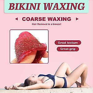 Ajoura 2 lb Hard Wax Beads, All-purpose Wax Beans for Sensitive Skin, Large Area Coarse Hair Removal, Refill Bag for Brazilian Bikini, Face, Eyebrows, Underarms, Arms, Chest, Back, Legs, Women Men