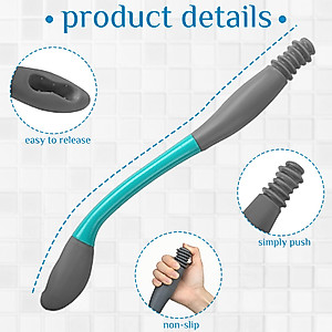 Lallisa 4 Pcs Toilet Aid Set for Wiping Include Long Handle Butt Wiper Shower Brush Portable Bidet and a Storage Bag Comfort Self Wipe Bathroom Tool for Disabled Elderly Pregnant Physically Challenged