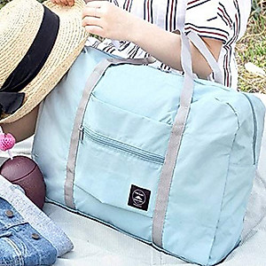 ROTORS Foldable Travel Bag Luggage Storage for Sports Gym Water Resistant Duffel for Men, Women 32 Liter Personal Item Bag 18x14x8 Travel Duffel Bag Underseat (Style-2)