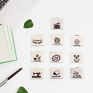 50 Pcs Clothes Cotton Labels Sewing Labels Washable Handmade Labels Garment Clothing Labels for DIY Sewing (#5)