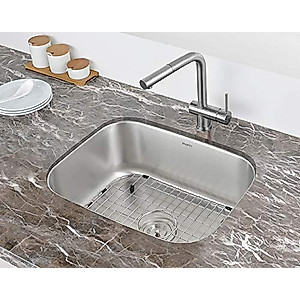 Ruvati RVM4132 Undermount 16 Gauge 24" Kitchen Single Bowl Sink, Stainless Steel