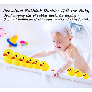 Umbresen 9 Pcs Bath Duck Toy Yellow Rubber Ducks Preschool Bathtub Duckies Gift for Baby Shower Infants Toddlers kids Car Pool Floaty Halloween Christmas Adults Party Favors Carnival Theme Decorations