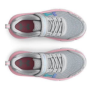 Under Armour Girls' Pre School Assert 10 Alternate Closure, (100) Halo Gray/Pink Sugar/Iridescent, 3, US