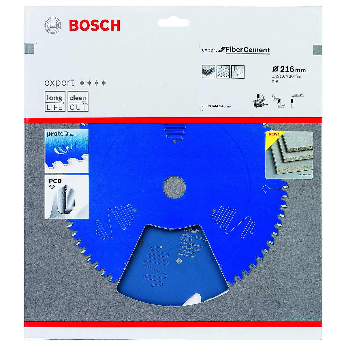 BOSCH 2608644346 EX FC B Circular Saw Blade 216 x 30 mm with 6 Teeth, Colour, Size