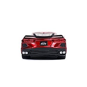 Jada Toys Bigtime Muscle 1:24 2020 Chevy Corvette Stingray Die-cast Car Candy Red, Toys for Kids and Adults