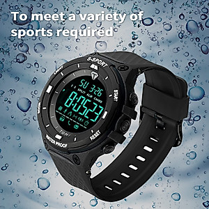 TOMI Mens Digital Watch Sports Military Waterproof Outdoor Chronograph Wrist Cheap for Men with LED Back Ligh/Alarm/DateGifts for Students Women (Light Blue)