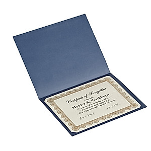 Southworth® Certificate Jackets, Navy/Gold Foil Border, Pack of 5