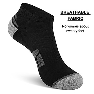 eallco 8 Pairs Mens Ankle Socks Low Cut Socks for Men Sock Size 10-13