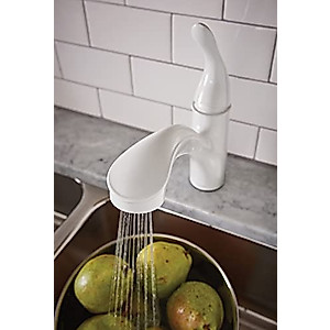 Moen 87557W Brecklyn Single-Handle Pull-Out Sprayer Kitchen Faucet with Power Clean, 59" Hose Length, Glacier