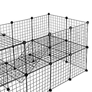 Pet Playpen Small Animals Cage Portable DIY Metal Wire Yard Fence for Rabbits,Guinea Pigs,Bunny,Puppy,Hamsters Crate Kennel 36 Panels