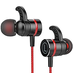 KASOTT SoundMaster Pro V1 - Gaming Earphones with Dual Audio Drivers,Battle Buds,in-Line Mic with Mute and Volume Control, Compatible with Xbox Series,Xbox One,PS5,PS4,Switch,Pc with 3.5mm (Red)