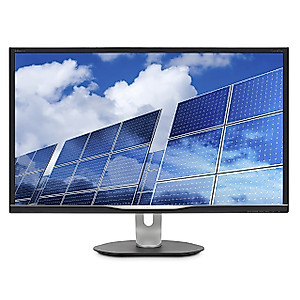 Philips 328B6QJEB 32" Monitor, Quad HD 2K, IPS 128% sRGB, Speakers, USB hub, MultiView, Height Adjustable, VESA Black (Renewed)