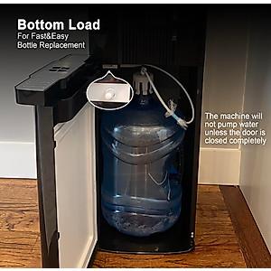 SOOPYK 2 in 1 Water Cooler Dispenser with Ice Maker Bottom Load 18 lbs in 24 hrs for Home Office(Without HOT Water)