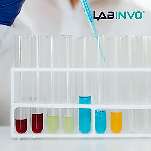 LABINVO 10ml Glass Round Bottom Test Tubes, Thickness 1.0, 16x100mm, Pack of 20, IN-TTG10