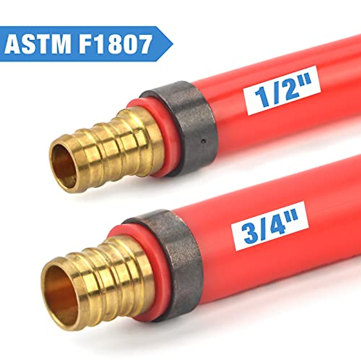 iCrimp Angle PEX Crimping Tools Combo Kits for 1/2" & 3/4" Pex Crimp Rings with Go/No-Go Gauge with PEX Pipe Cutter Suits for All US F1807 Standards Copper Rings