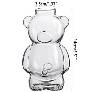 Bear Shaped Glass Cup Cocktail Glass Coffee Mugs Beverage Glasses Goblet Drinkware For Wine Champagne Cocktail