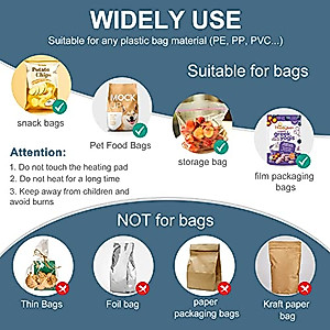 Ankilo Mini Bag Sealer, Handheld Heat Sealer, 2 in 1 Plastic Bag Sealer, Portable Heat Vacuum Sealer, Rechargable Mini Sealing Machine, for Plastic Bags Chip Bags Food Storage, Black