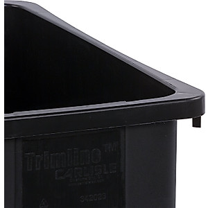 Carlisle FoodService Products 34202303 TrimLine Rectangle Waste Container Trash Can Only, 23 Gallon, Black