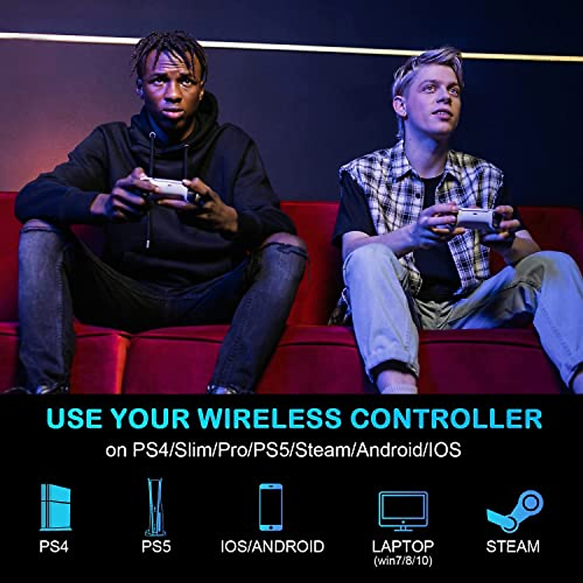 OUBANG Control for PS4 Controller, Game Remote for Elite PS4 Controller with Turbo, Steam Gamepad Work with Playstation 4 Controller with Back Paddle, Scuf Controllers for PS4/Pro/PC/IOS/Android Gamer