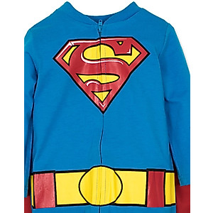 WARNER BROS Justice League Superman Infant Baby Boys Zip Up Cosplay Costume Coverall and Cape 18 Months