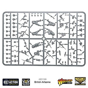 Wargames Delivered Bolt Action Miniatures - British Airborne Troop Set, World War 2 Miniatures, 28mm Scale Plastic Army Men for Miniature War Game by Warlord Games